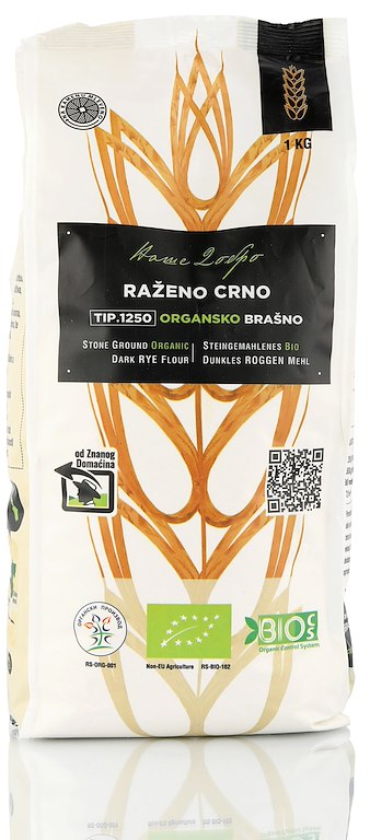 Raženo crno brašno Tip 1250 (organski proizvod) 1 kg Naše dobro