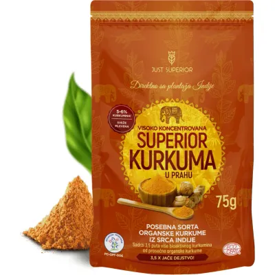 Kurkuma u prahu (organski proizvod) 75 g Just Superior