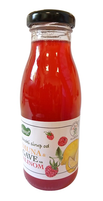 Sirup limun & malina sa agavom (organski proizvod) 250 ml Bio Špajz