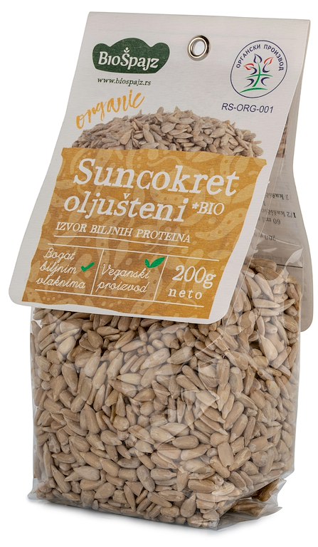 Suncokret sirovi oljušteni (organski proizvod) 200 g Bio Špajz