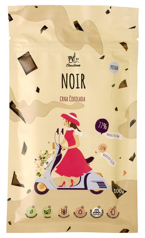 Crna čokolada Noir 77% 100 g Chocollama