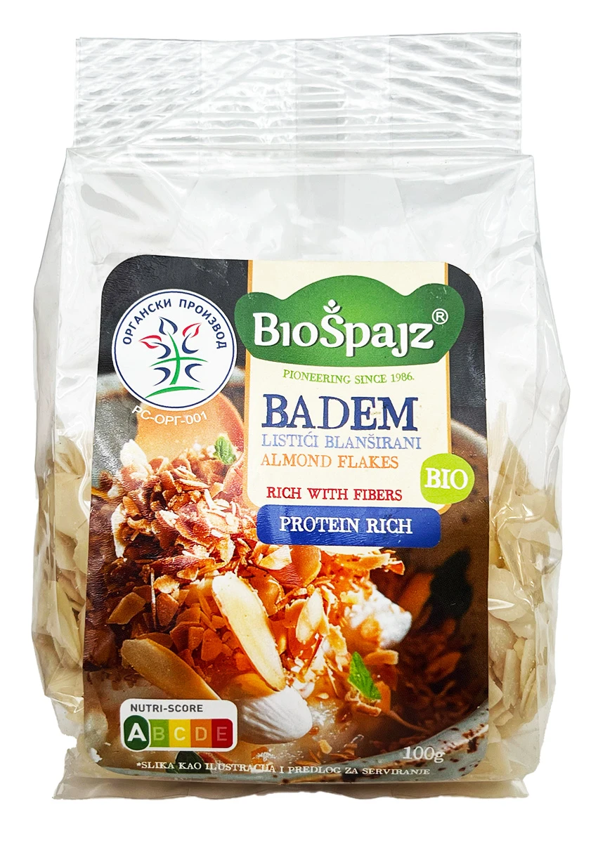 Badem - listići (organski proizvod) 100 g Bio Špajz