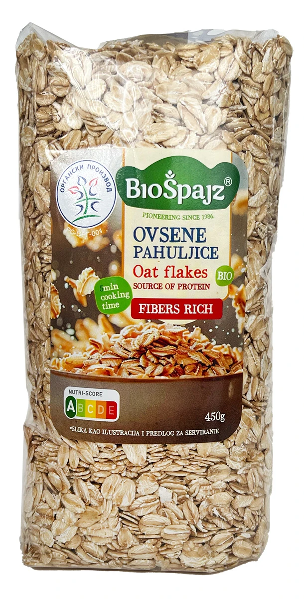 Ovsene pahuljice (organski proizvod) 450 g Bio Špajz