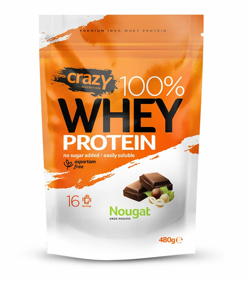 Whey protein nugat 480 g Crazy Nutrition