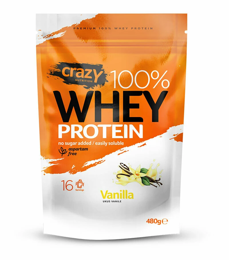 Whey protein vanila 480 g Crazy Nutrition