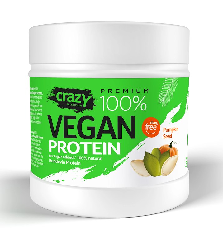 Bundevin protein Vegan 300 g Crazy Nutrition