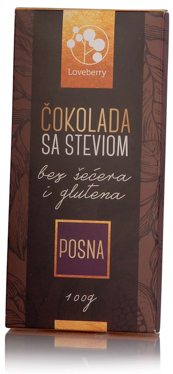 Čokolada sa stevijom 100 g Loveberry