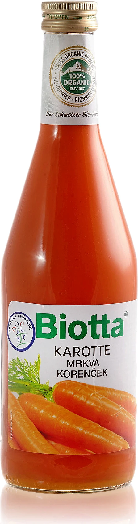 Mutni sok od šargarepe (organski proizvod) 500 ml Biotta