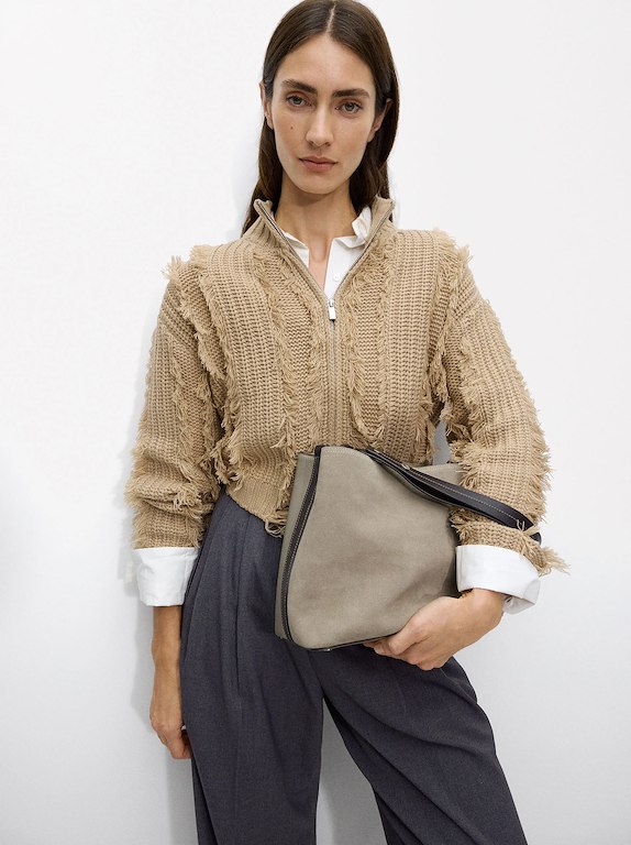 Leather shoulder bag