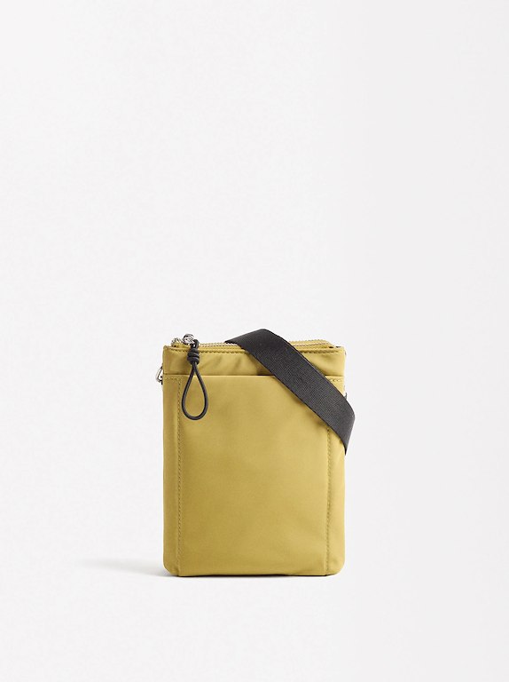 Double nylon crossbody bag