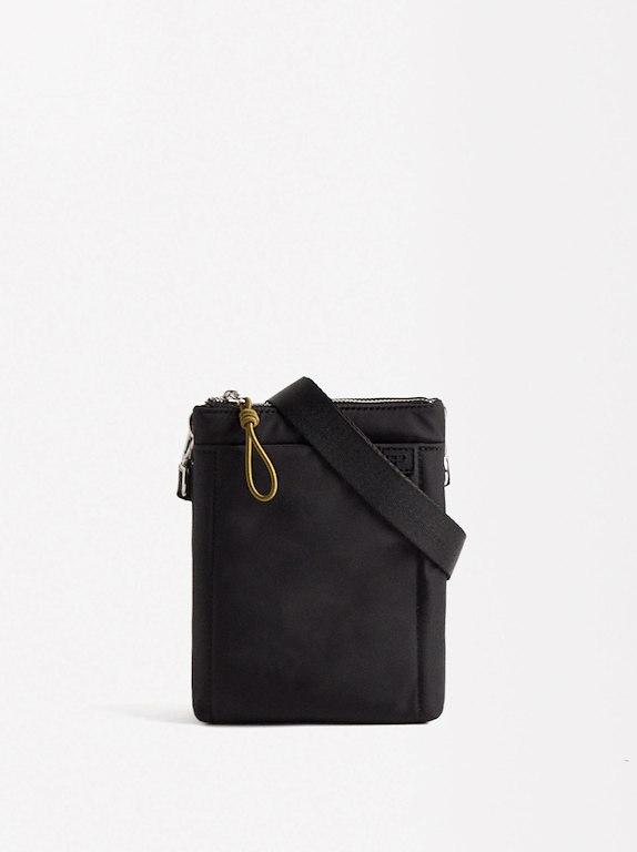 Double nylon crossbody bag