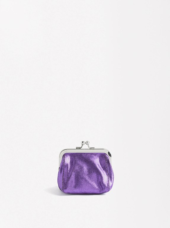 Metallic Leather Coin Purse