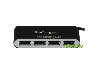 STARTECH 4-Port Portable USB 2.0 Hub with Built-in Cable