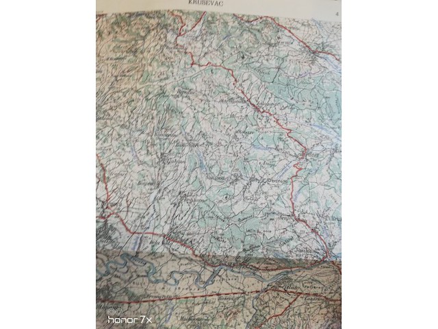 Topografska karta Kruševac 4, R 1:50 000