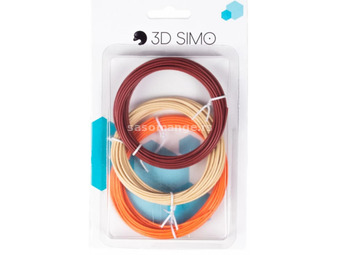 3DSIMO Filament PLA III barna/bőrszín/narancs 15m