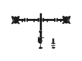 EQUIP 13"-27" Articulating Dual Arm Monitor Desk Mount Bracket