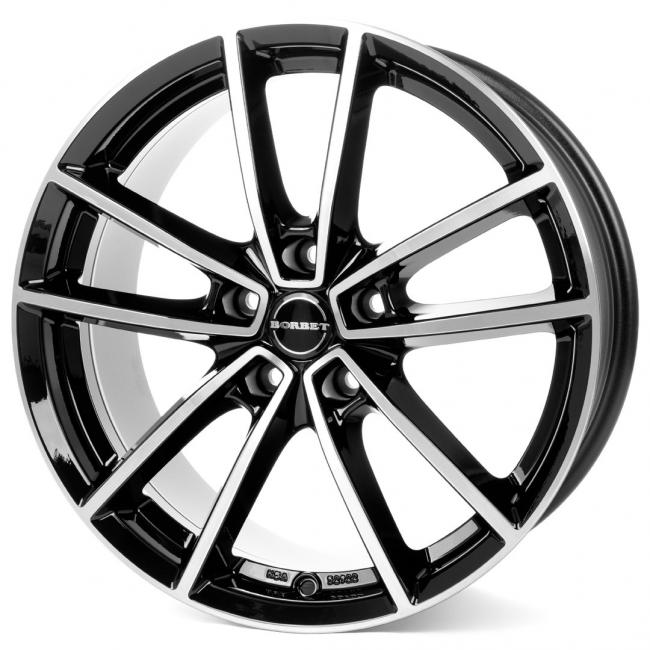 BORBETW BLACK POLISHED GLOSSY 17x7-5/112