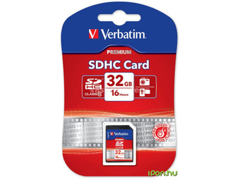 VERBATIM Premium 32GB SDHC 10 MB/s 43963