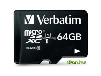 VERBATIM microSDXC 64GB MicroSDXC 10 MB/s 44084