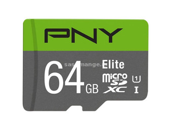 PNY Elite 64GB MicroSDXC 10 MB/s P-SDUX64U185GW-GE