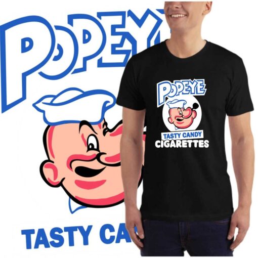 Popeye tasty candy cigarettes muška majica