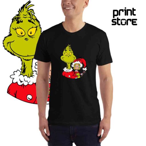 Grinch and girl muška majica