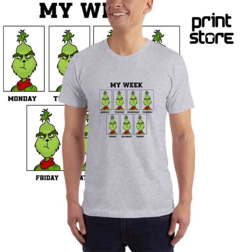 My Week Grinch muška majica