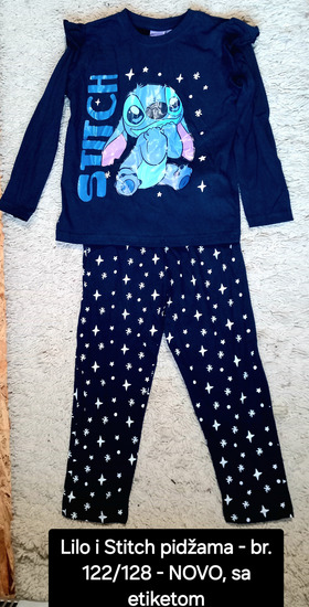 Lilo i Stitch dečija pidžama teget br 122/128 NOVO