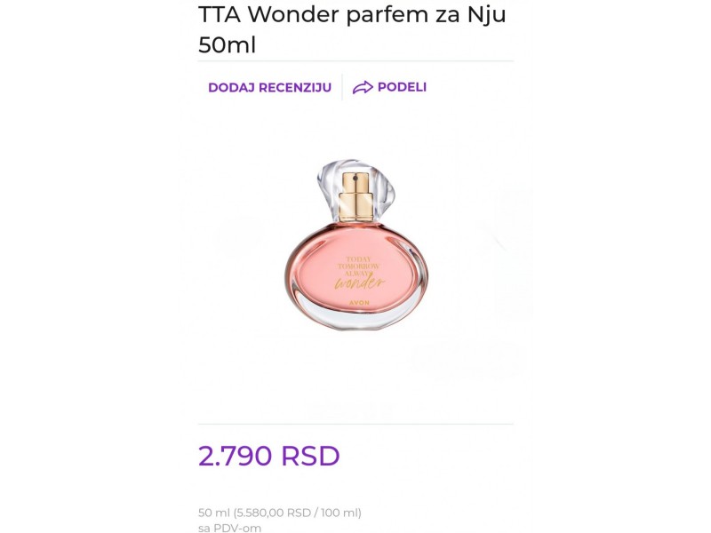 Avon Wonder ženski parfem-novo * akcija