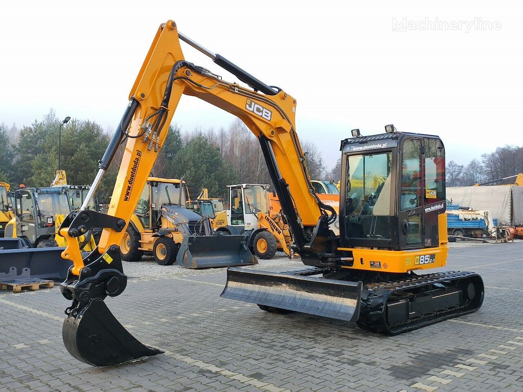 JCB 85Z-1 Komplet Łyżek + szybkozłącze Klimatyzacja mini bager