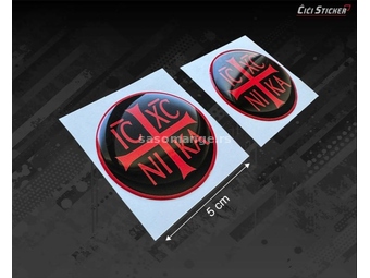 Krst ICXC NIKA - Krst 3d stiker Isus Hristos pobednik- 2582