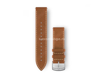 GARMIN Vivomove HR watch strap 20mm brown Skin silver buckle (Quick Release)