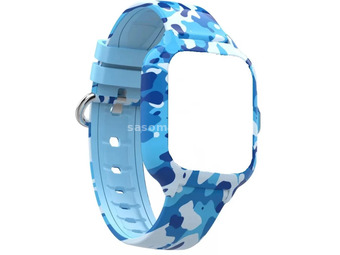 KIDSAFE Commando 4G camuflage watch strap blue