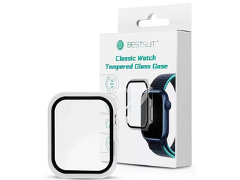 BESTSUIT Classic Watch Tempered Glass protection case mounted hardened glass Apple Watch 7/Series...