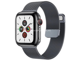 MYBANDZ Milanese metal watch strap Apple Watch 38-40-41mm dark grey