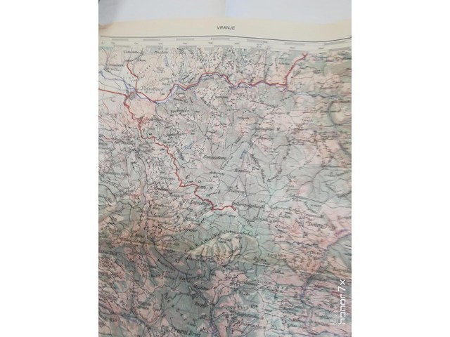 Topografska karta Vranje 2, R 1:50 000