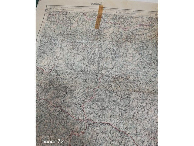 Topografska karta Aranđelovac 1, R 1:50 000