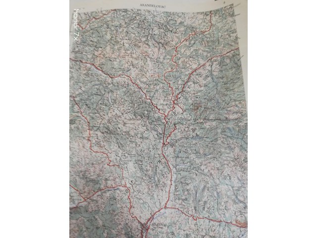 Topografska karta Aranđelovac 3, R 1:50 000