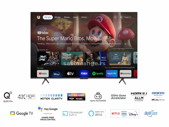 Televizor TCL 55C655/QLED/55"/4K HDR PRO/Google TV/crna