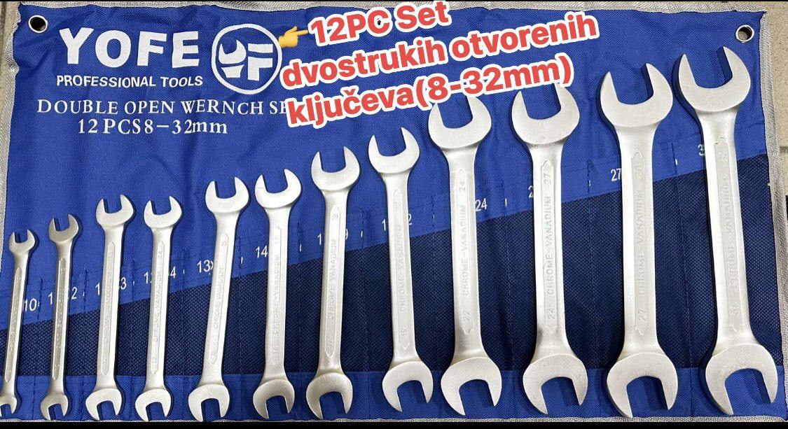 Set dvostrukih otvorenih ključeva – 8-32mm