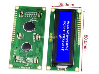 LCD1602 Ekran 16x2 Karaktera Displej Plavi - Cena Srbija