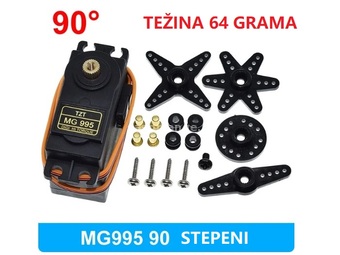 Digitalni Servo Motor MG995 90 stepeni sa Metalnim Zupčanicima Cena Srbija