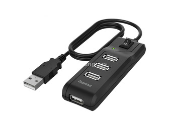 HAMA USB 2.0 HUB Switching Buspowered 1:4