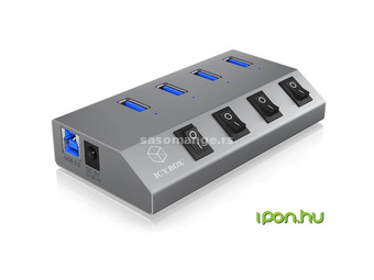 ICY BOX IB-HUB1405 4 Port USB 3.0 Hub and charger