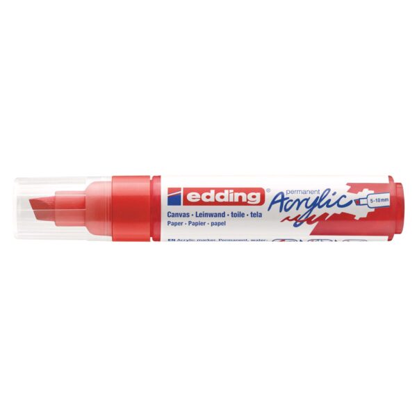 Akrilni marker E-5000 broad 5-10mm kosi vrh crvena Edding