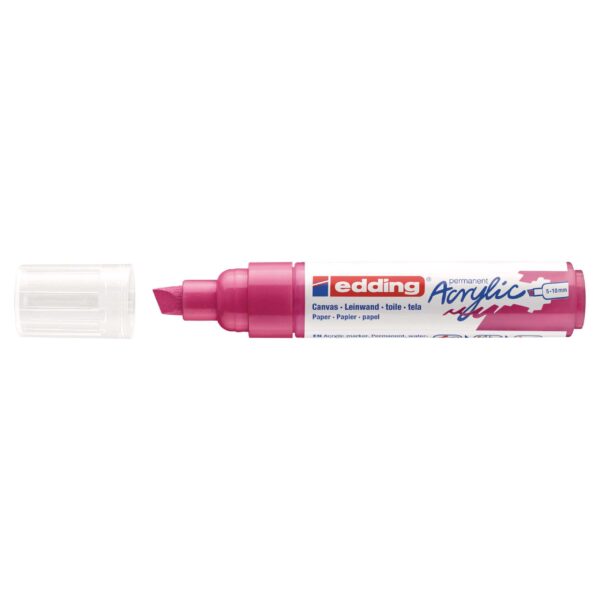 Akrilni marker E-5000 broad 5-10mm kosi vrh magenta Edding