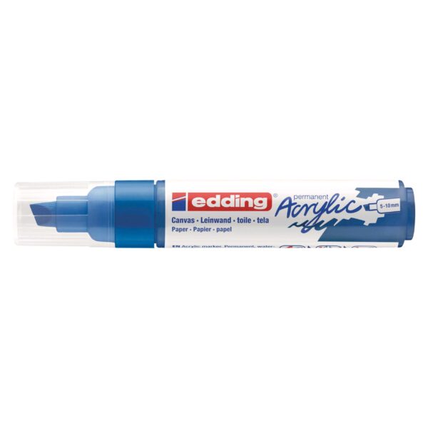 Akrilni marker E-5000 broad 5-10mm kosi vrh plava Edding