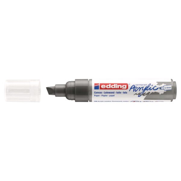 Akrilni marker E-5000 broad 5-10mm kosi vrh antracit Edding