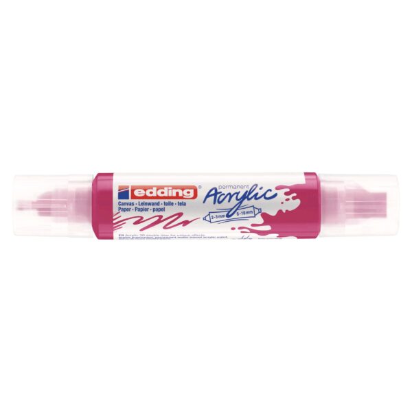 Akrilni marker E-5400 double-liner sa dva vrha magenta Edding