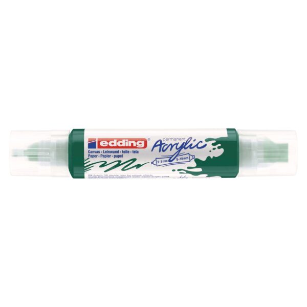 Akrilni marker E-5400 double-liner sa dva vrha zelena Edding